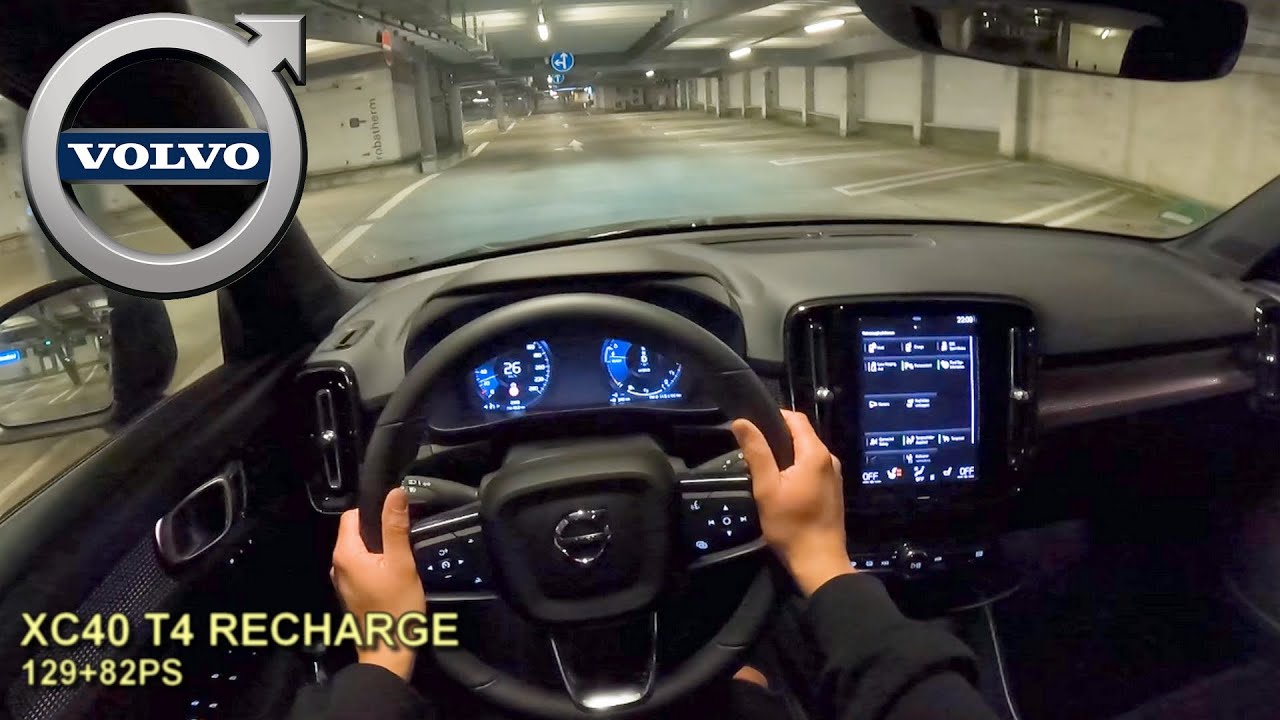 2022 VOLVO XC40 T4 RECHARGE 129+82PS NIGHT POV DRIVE TOP SPEED AUTOBAHN ...