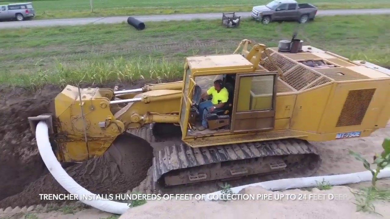 DeWind One-Pass Trenching Large Volume Water Supply Systems - YouTube