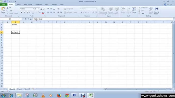Formula Bar Excel 2010
