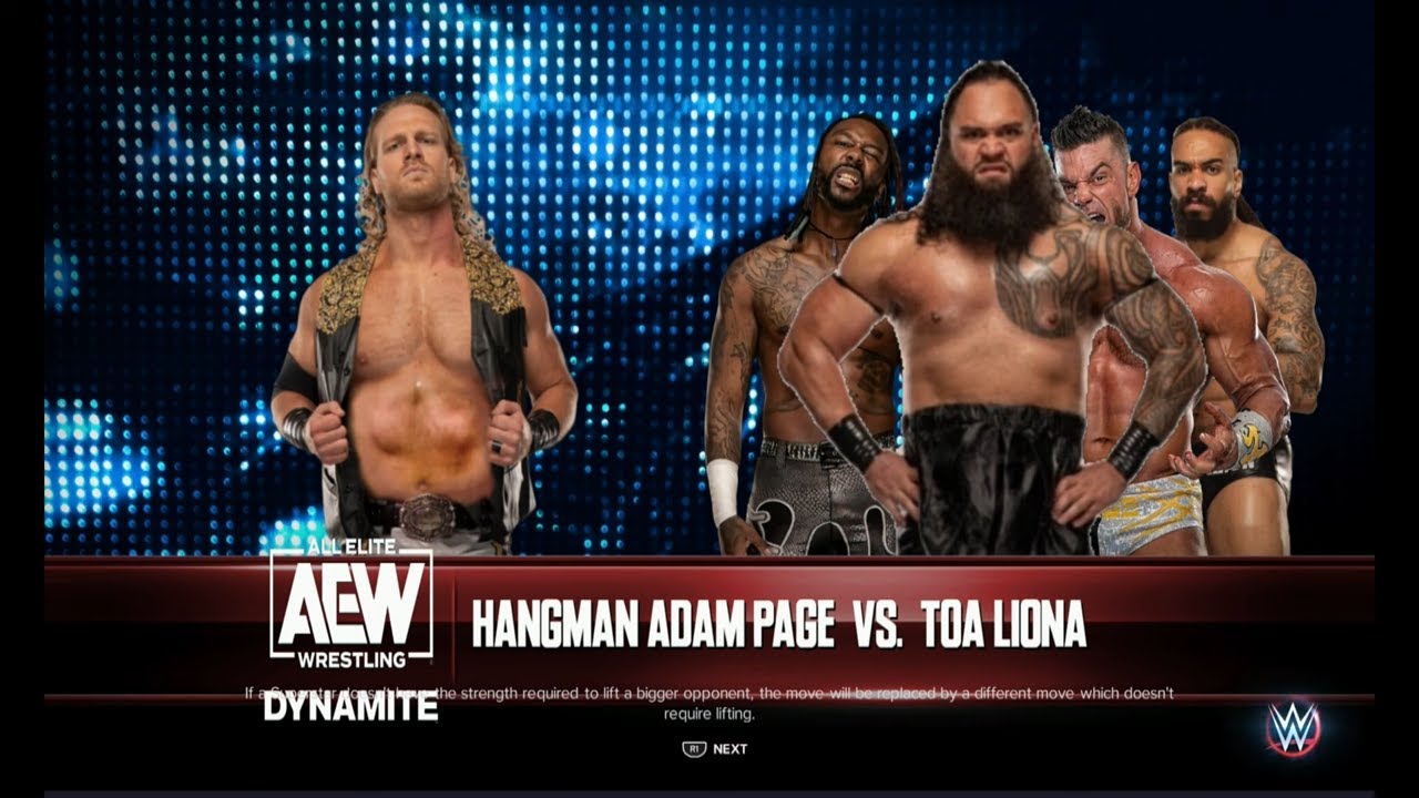 AEW Dynamite Hangman Adam Page vs Toa Liona Pick your Poison Match ...