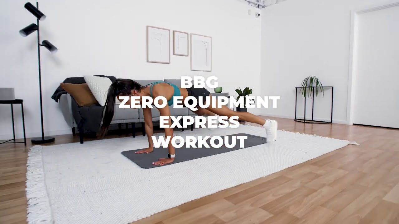 BBG-Style No-Equipment At-Home Workout - YouTube