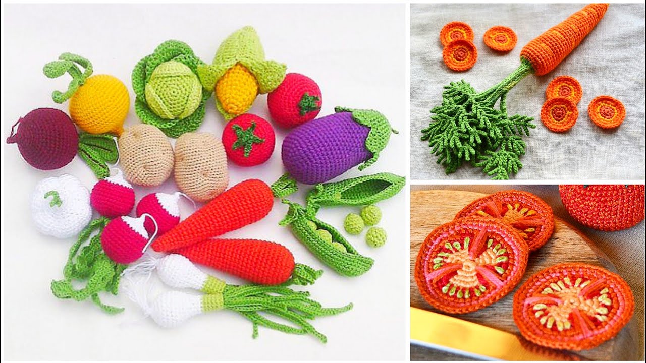 Amigurumi vegetables & food crochet pattern/Crochet patterns vegetables ...