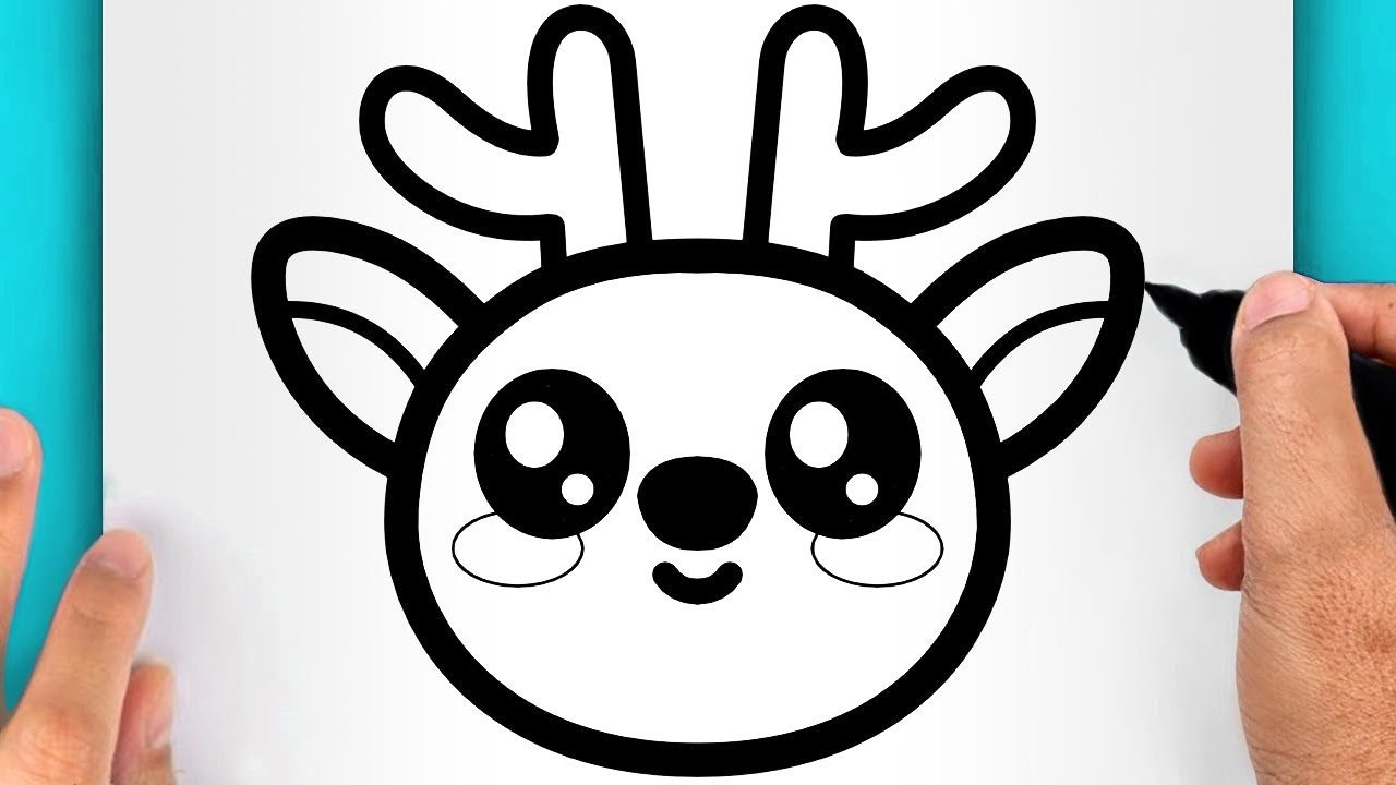 DISEGNI FACILI DA FARE | COME DISEGNARE UN CERVO DI NATALE FACILE ...