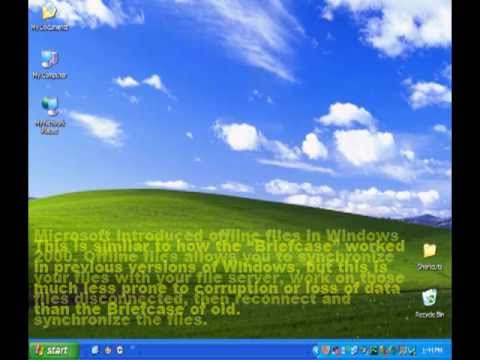 How to Configure Offline Files in Windows XP - YouTube