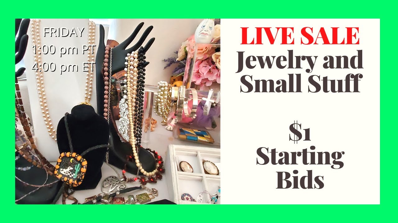 LIVE SALE - Auction of Jewelry and Small Stuff - YouTube