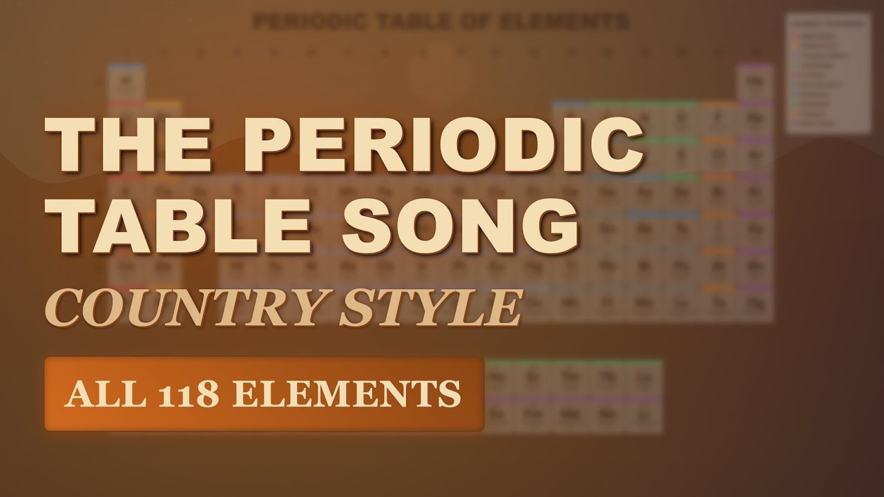 COUNTRY STYLE Music - Periodic Table Song (ALL 118 Elements Labeled ...