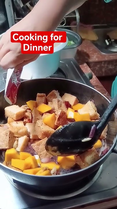 GiniSang Tokwa with kalabasa and pechay - YouTube