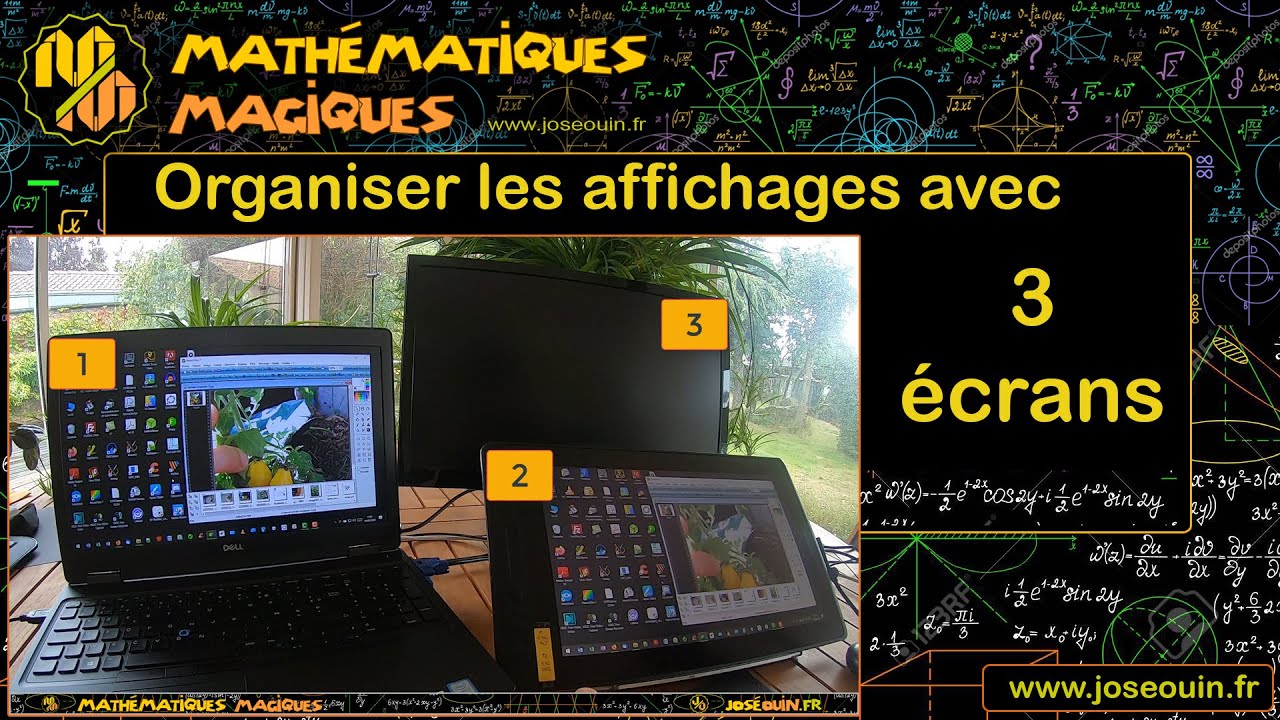Organiser les affichages avec 3 écrans - YouTube