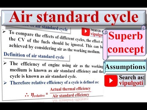 Air standard cycle|Concept of air standard cycle|Assumptions of air ...