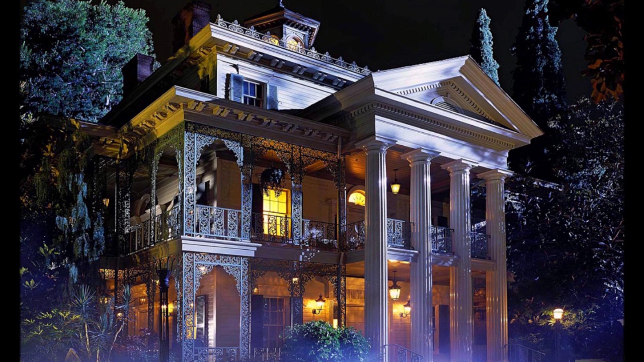 Haunted Mansion Foyer Music w/Thunder and Rain Sounds - YouTube