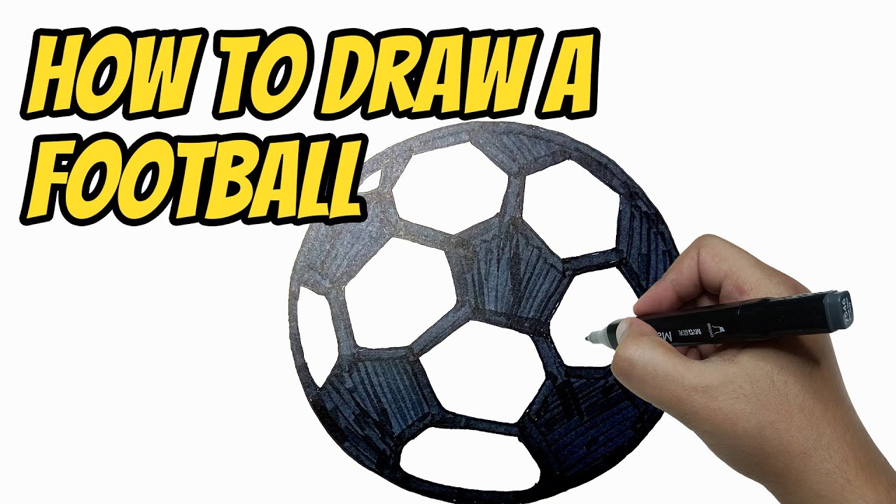 How to Draw a Football | Step by Step How to Drawing - YouTube
