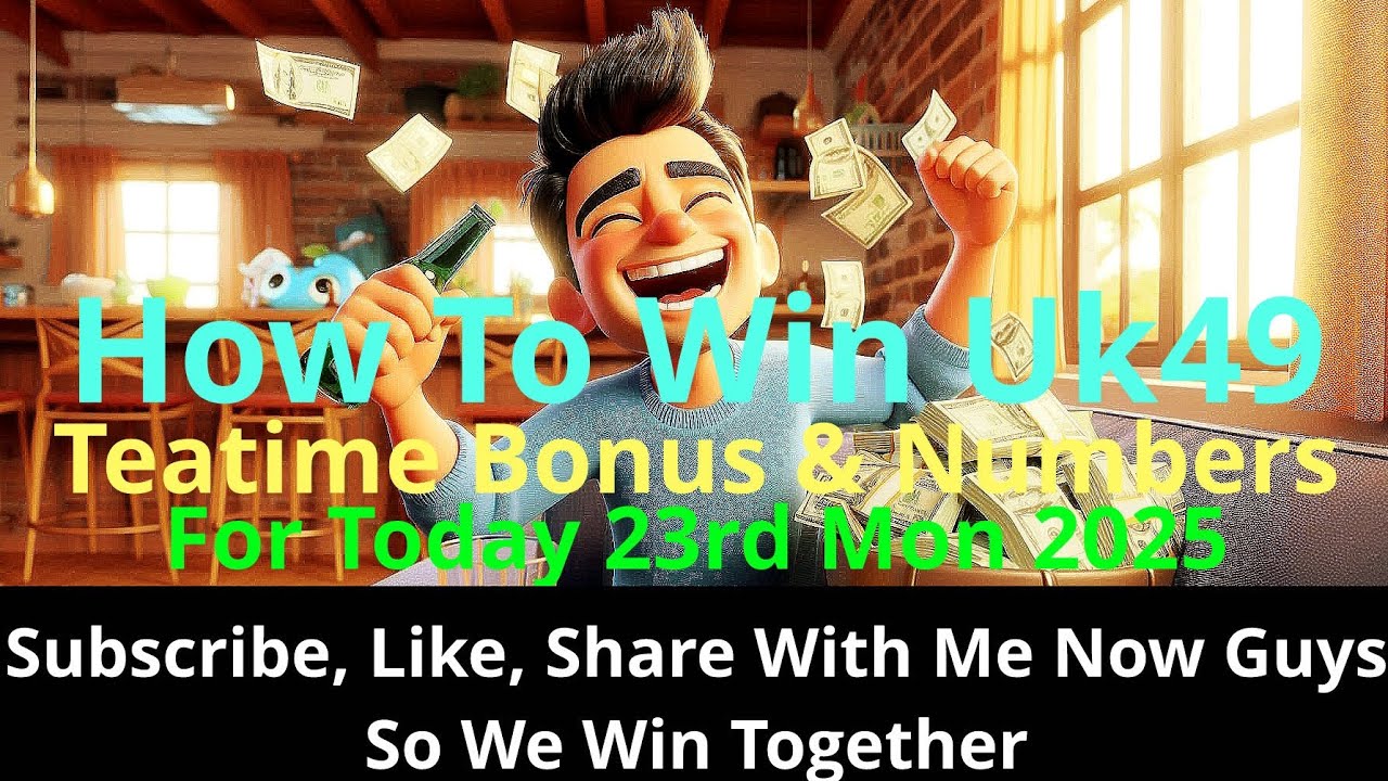 How To Win Uk49 Teatime Bonus Plus Numbers For Today, 23rd Mon 2025 # ...