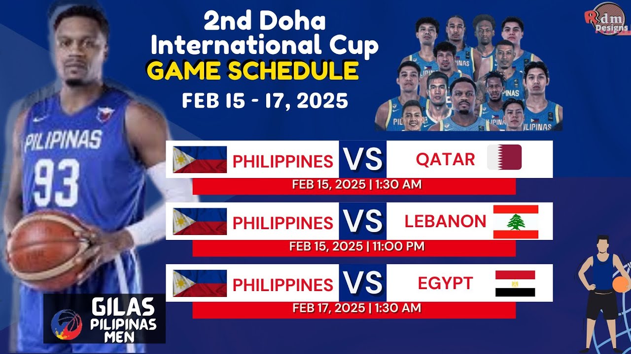 Gilas Pilipinas Game Schedule for Feb 15 to 17, 2025 - YouTube