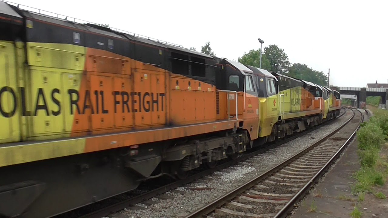 Colas Rail Class 70's: 70806-70815-70808-70807 @ Lawrence Hill {0Z98 ...