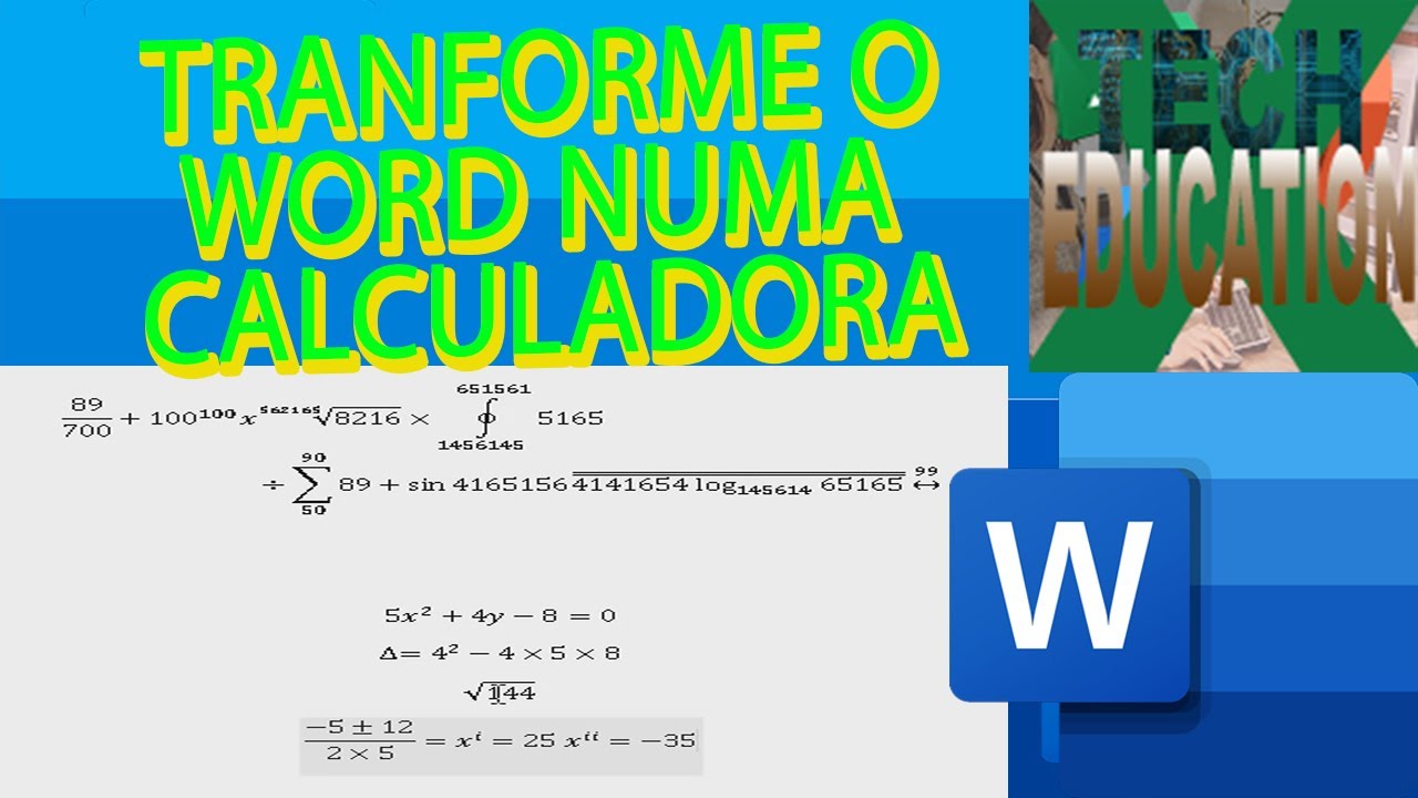 Microsoft Word = como fazer calculos e formulas matemáticas incríveis ...