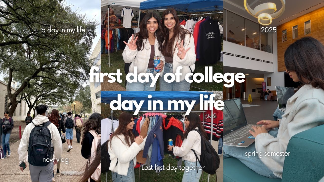 First day of college // day in my life vlog - YouTube