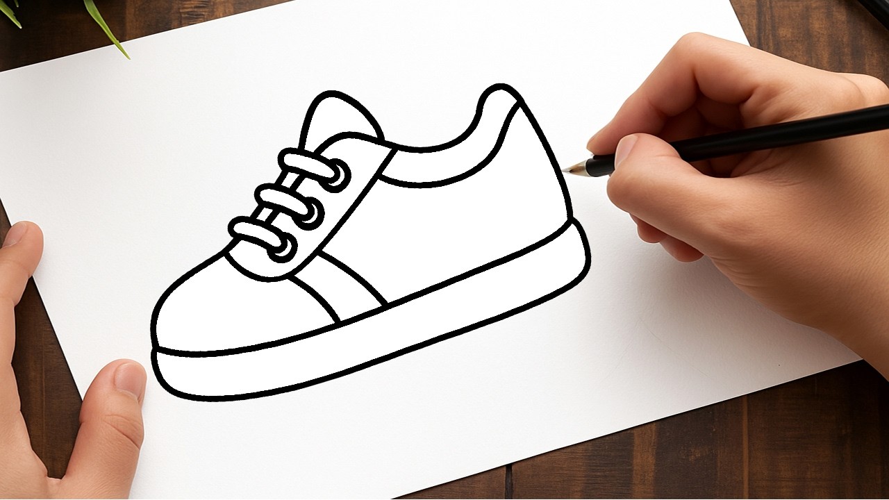 How to Draw a Shoe (Step by Step) | Easy Shoe Drawing Tutorial for ...