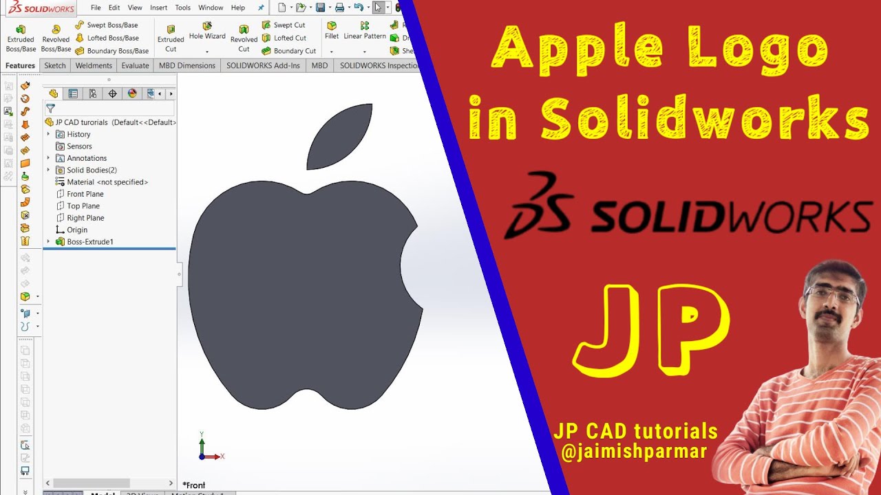 Apple (iPhone) logo in Solidworks | Solidworks @jaimishparmar ...