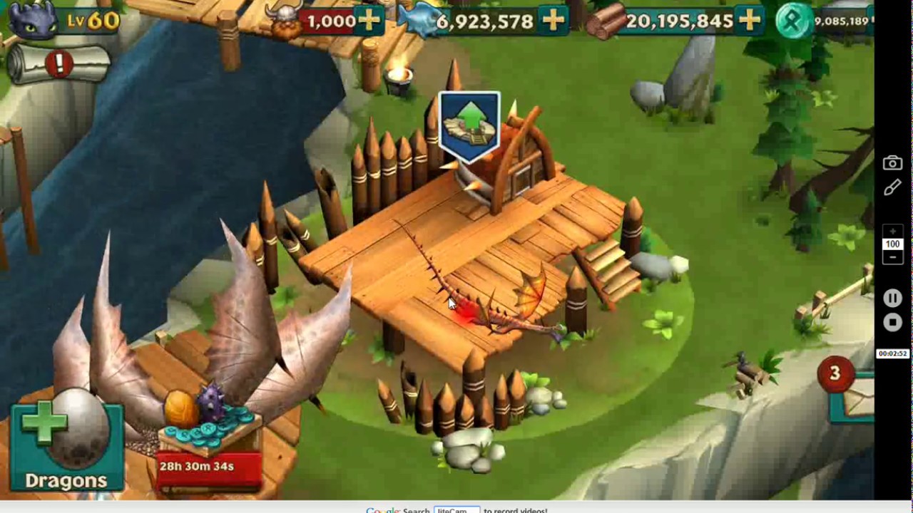 Dragons riders of berk new hackatoo level up and titan size - YouTube