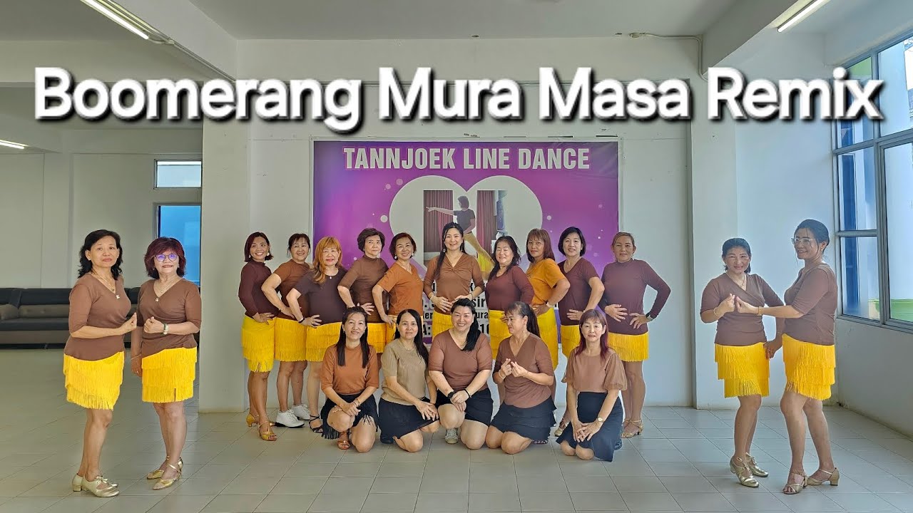 Boomerang Mura Masa Remix Line Dance - High Beginner Level - YouTube