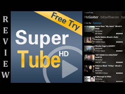 WP7 App Review: SuperTube (WMPowerUser.com) - YouTube