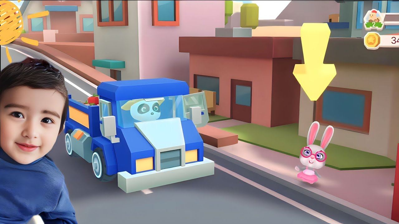 panda fruit farm | farming life games | baby panda farm games - YouTube