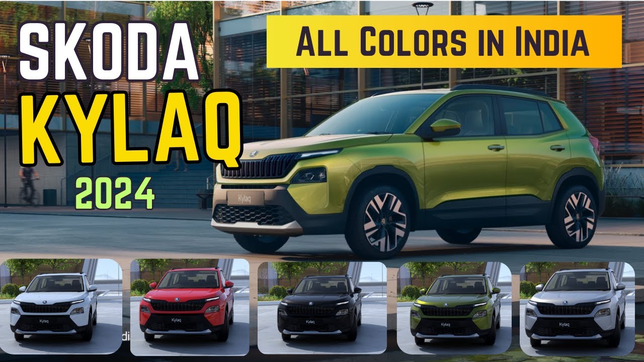 Skoda Kylaq all Colors in India 2024 - YouTube