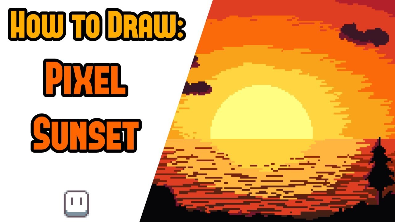 How to: Draw a Pixel Sunset! - YouTube