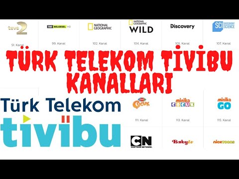TÜRK TELEKOM TİVİBU KANALLARI VE TİVİBU KANAL SIRALAMASI