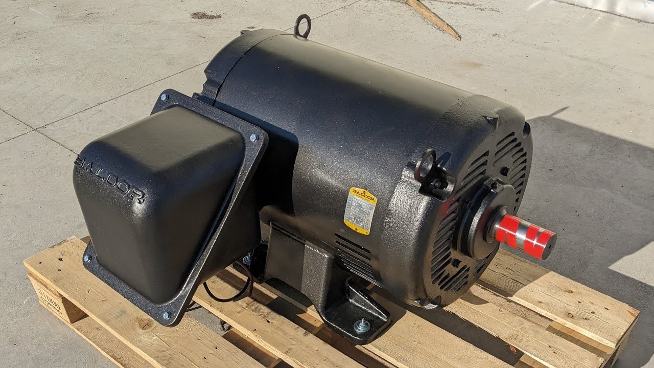 Baldor 100 HP Electric Motor - YouTube