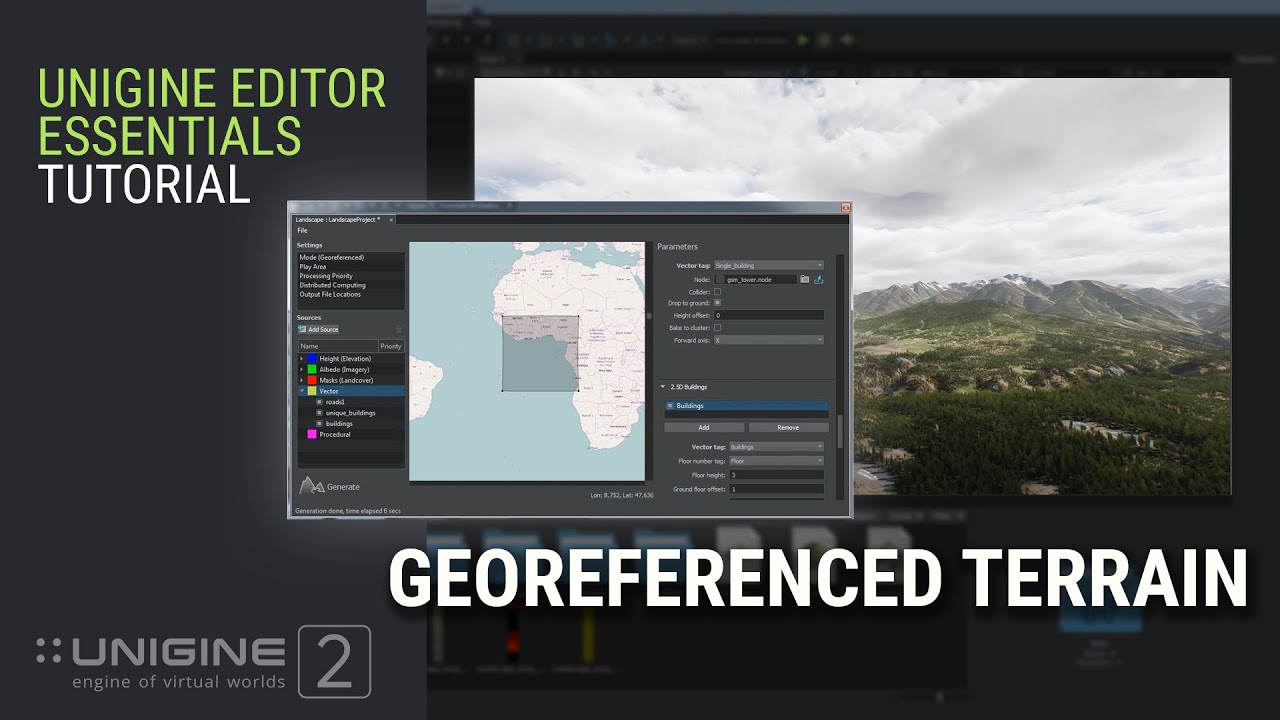 Georeferenced Terrain - UNIGINE Editor 2 Essentials (Engineering and ...