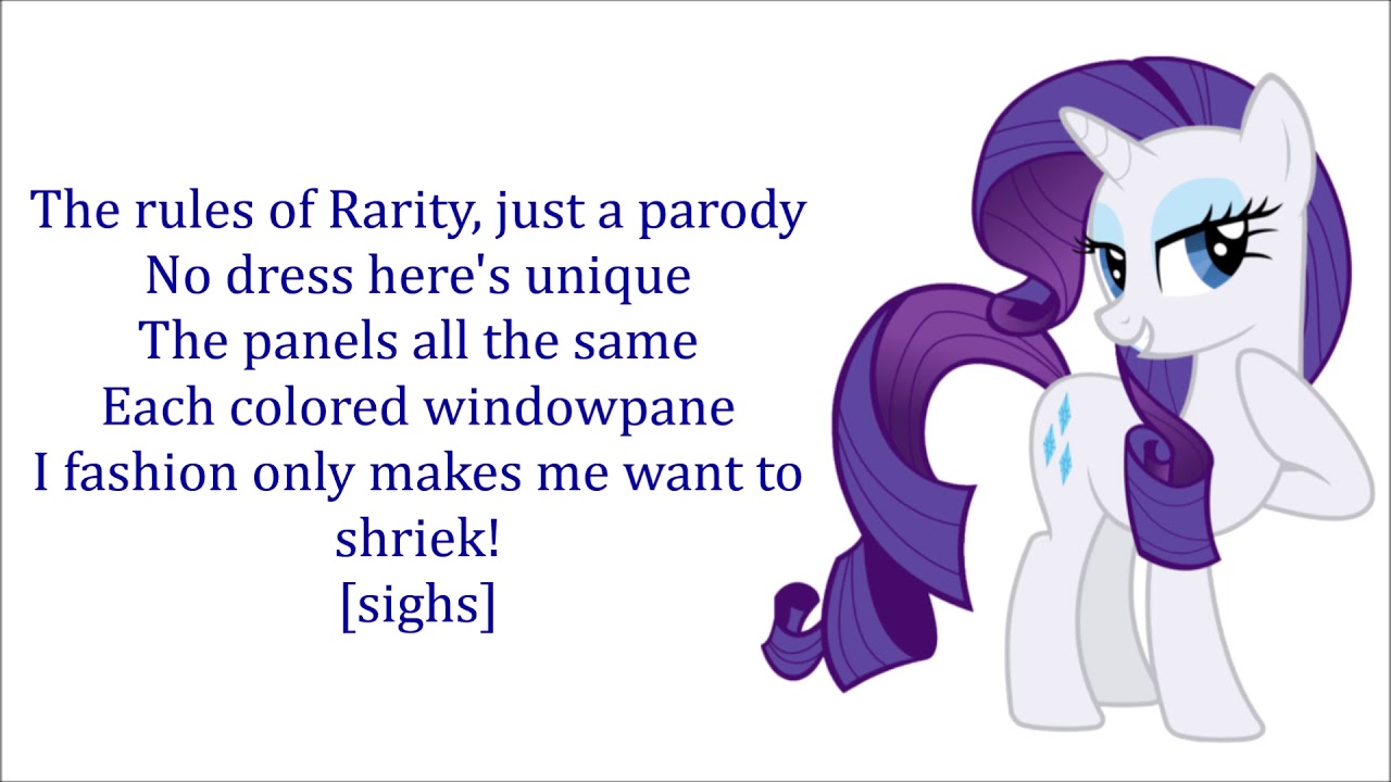 My Little Pony - Rules Of Rarity + Reprise Lyrics - YouTube