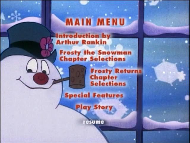 Menú Del Dvd De Frosty El Muñeco De Nieve