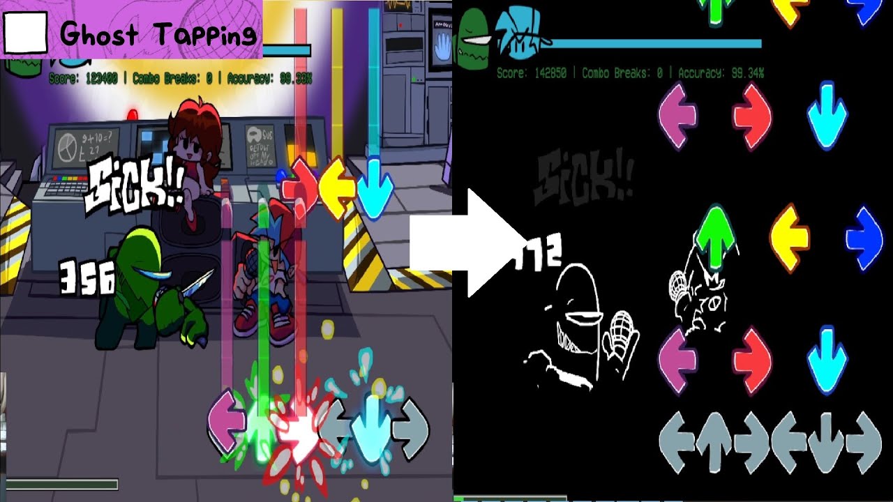 [FNF]IMPOSTOR V4 REACTOR BUT GREEN USING 100% POWER (6key) FULLCOMBO ...