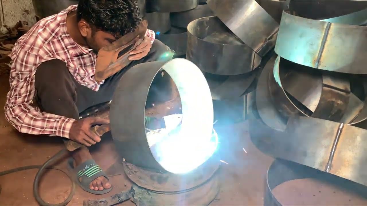 Amazing Skill Of Manufacturing Tractor Wheel Rim | Tractor Rear wheel ...