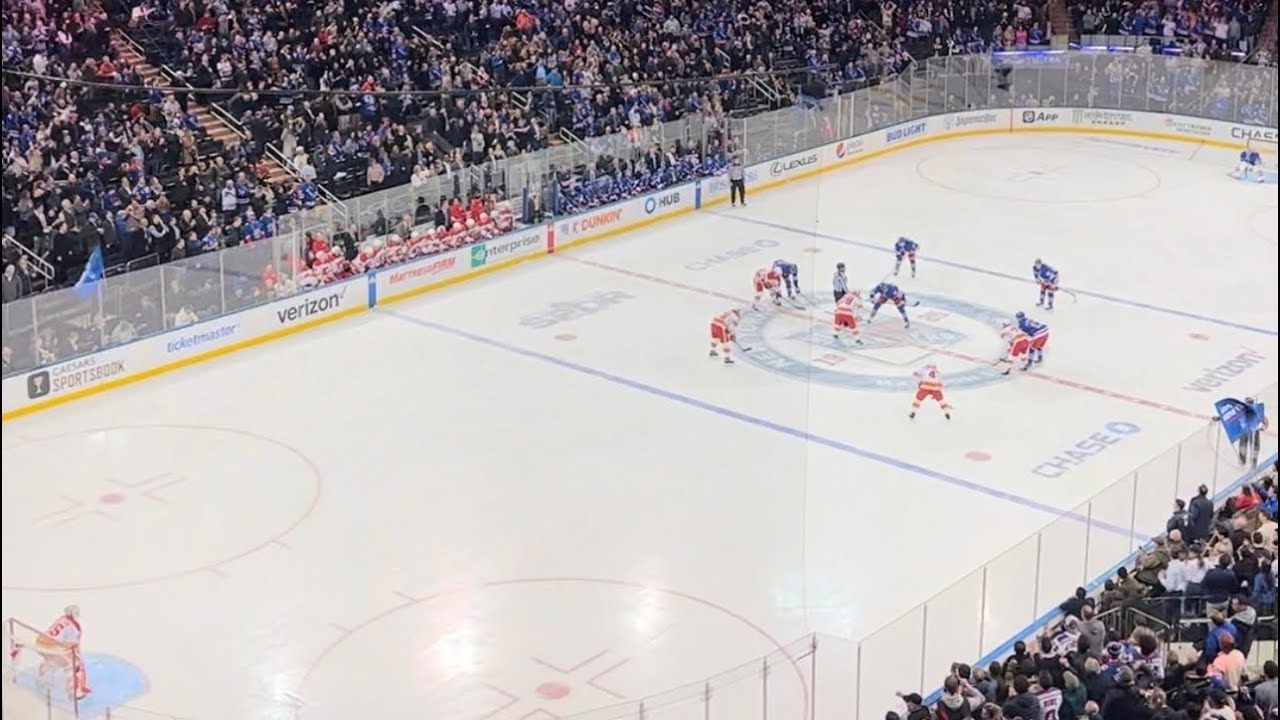 Madison square garden | NY Rangers vs Calgary Flames - YouTube