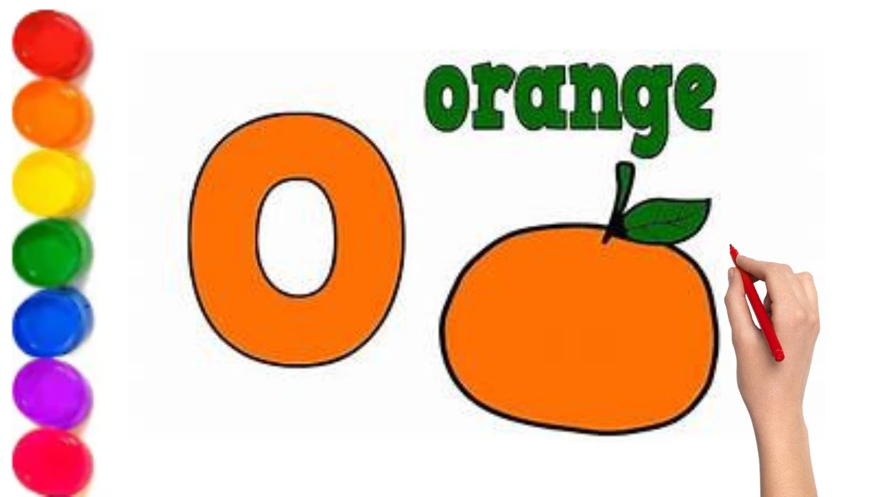 How to draw a beautiful orange step by step easy drawing - YouTube