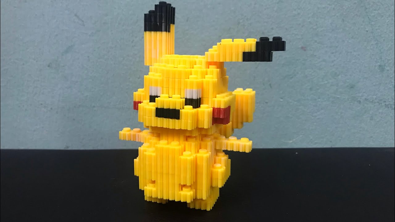 Giấy hướng dẫn lắp lego mini 3d : Pikachu - YouTube