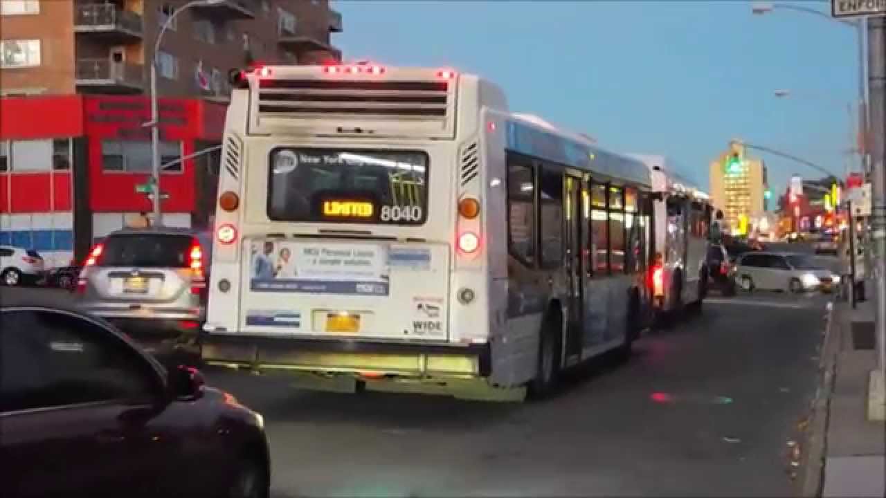 NICE Bus & MTA New York City Bus Action at 165th Street/Hillside Avenue ...