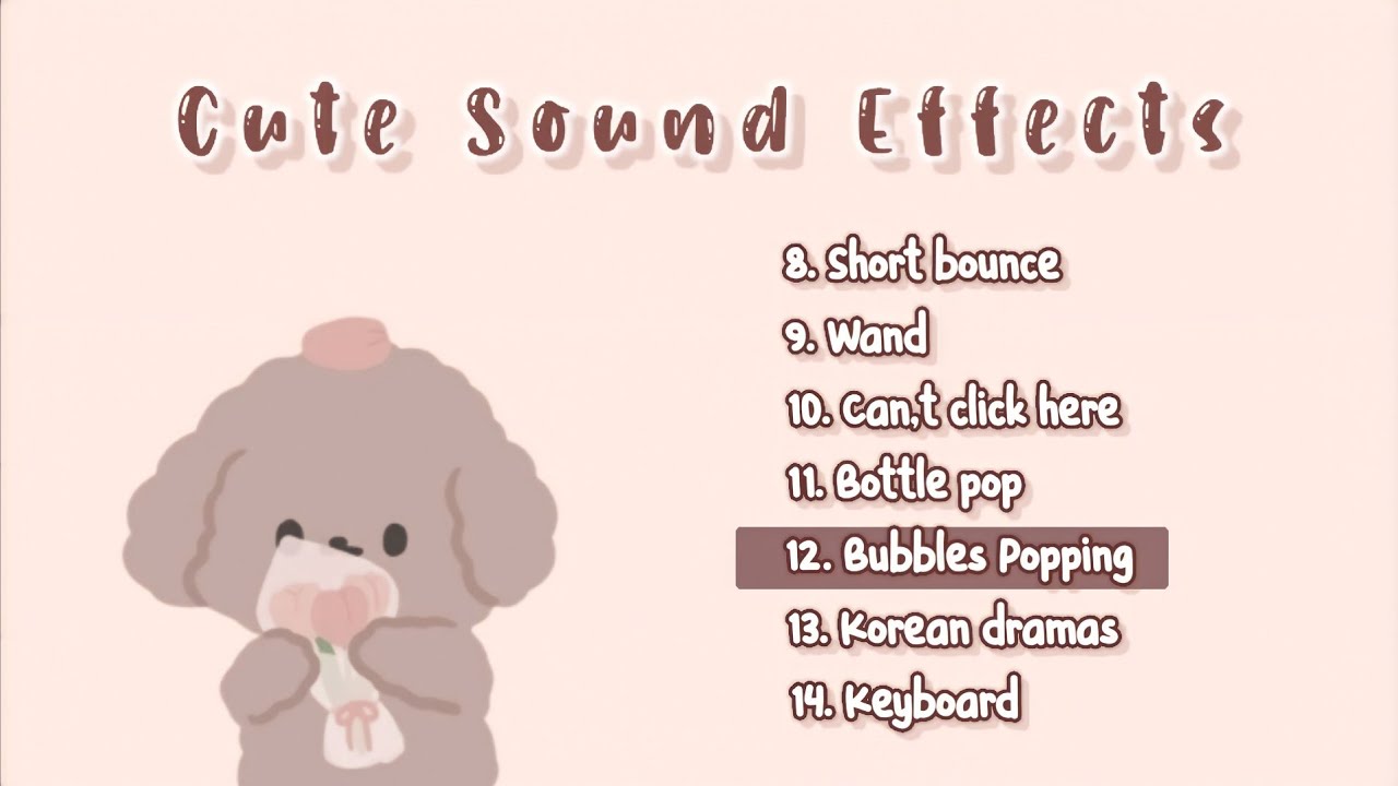CUTE/ AESTHETIC SOUND EFFECTS FOR EDITING | No Copyright - YouTube
