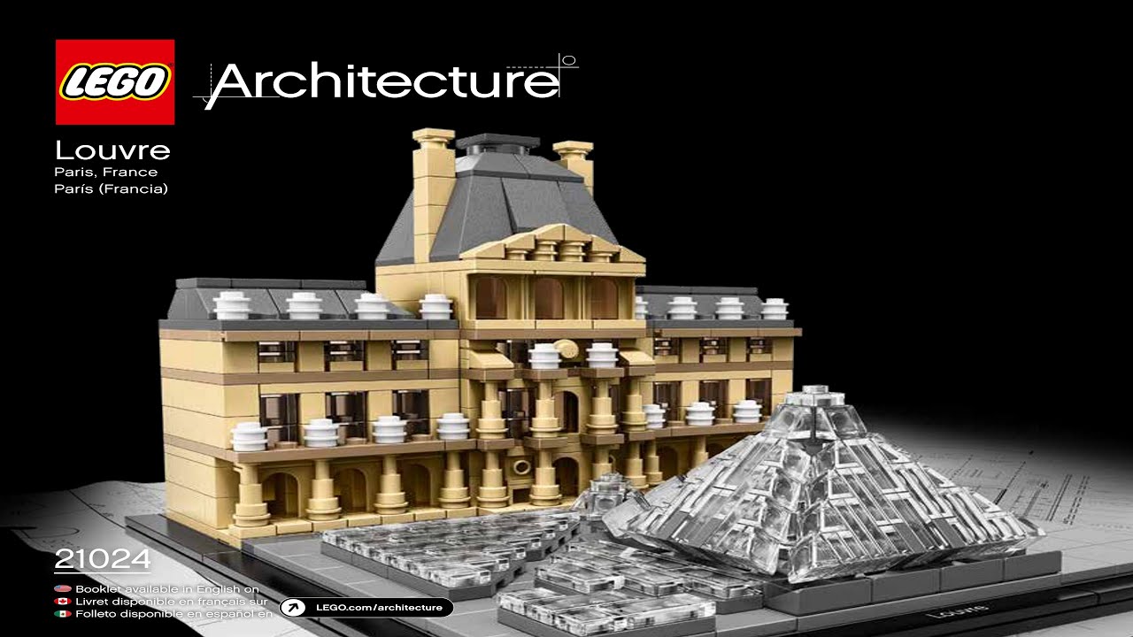 LEGO instructions - LEGO Architecture - 21024 - Louvre - YouTube