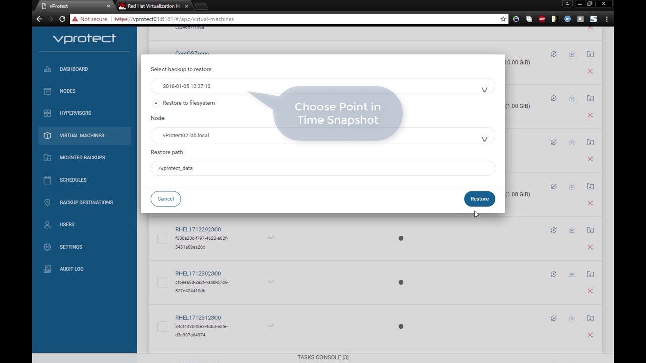 vProtect 3.2 Gravity - Red Hat Virtualization Ovirt Backup - YouTube