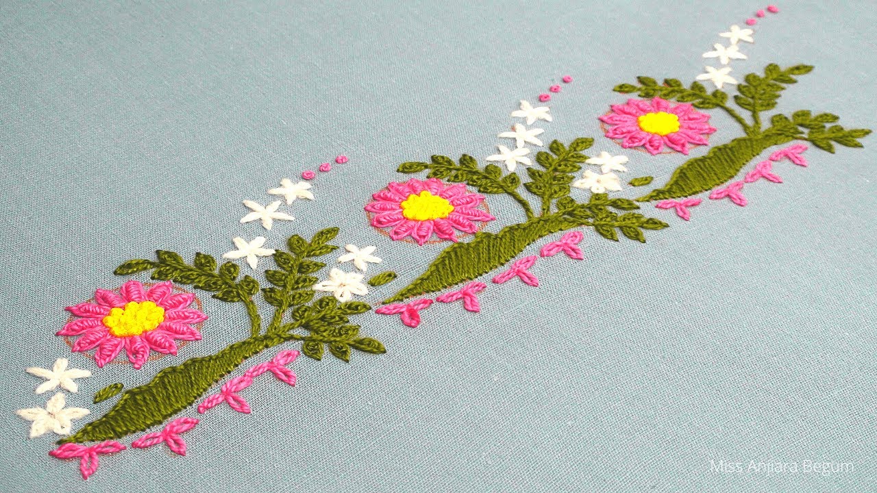 New Look Borderline Design Embroidery Project, All Dress Border Design ...