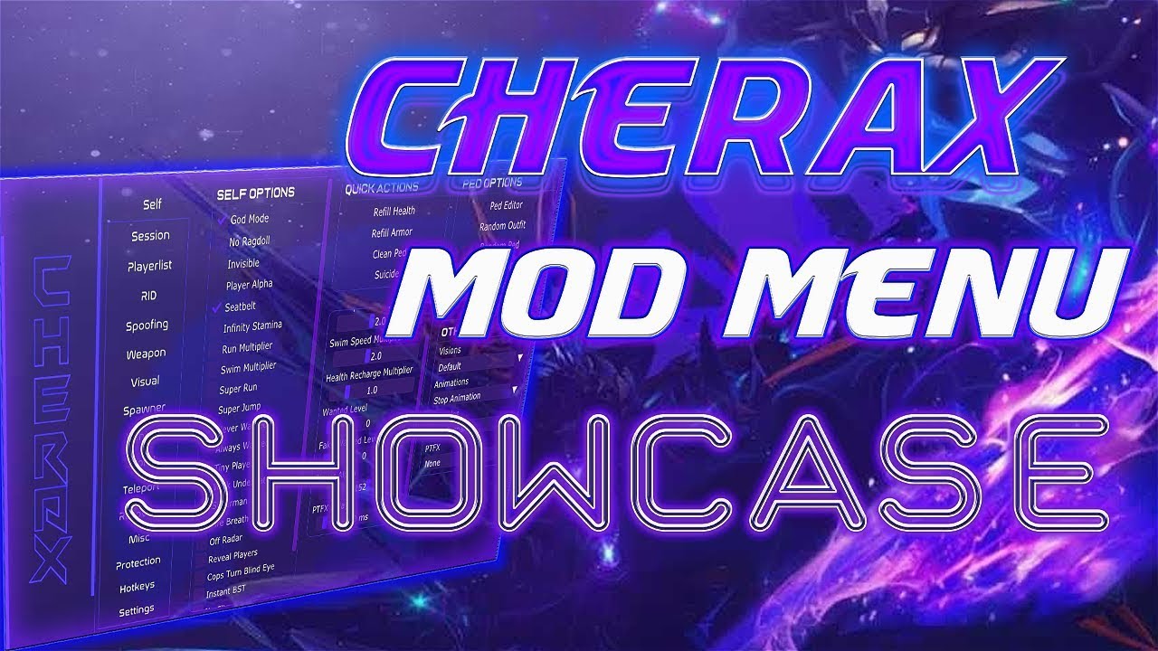 Cherax Mod Menu Showcase | GTA V ONLINE | UNDETECTED - YouTube