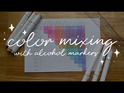 Color Mixing Chart with Alcohol Markers blending & mixing alcohol ...