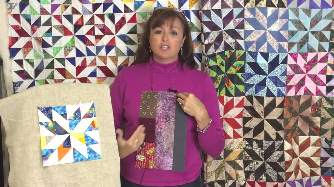 Scrap Quilt Using Half Square Triangles on a Roll - YouTube