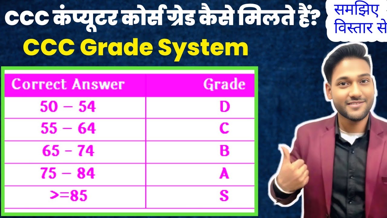Ccc grade system | CCC grade system kya hai | CCC course mein grades ...