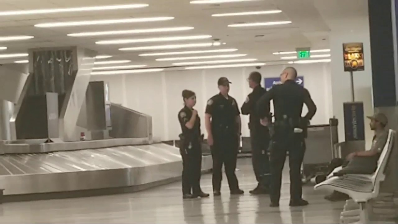 Lax airport police on a 415 man at Los Angeles International Airport ...