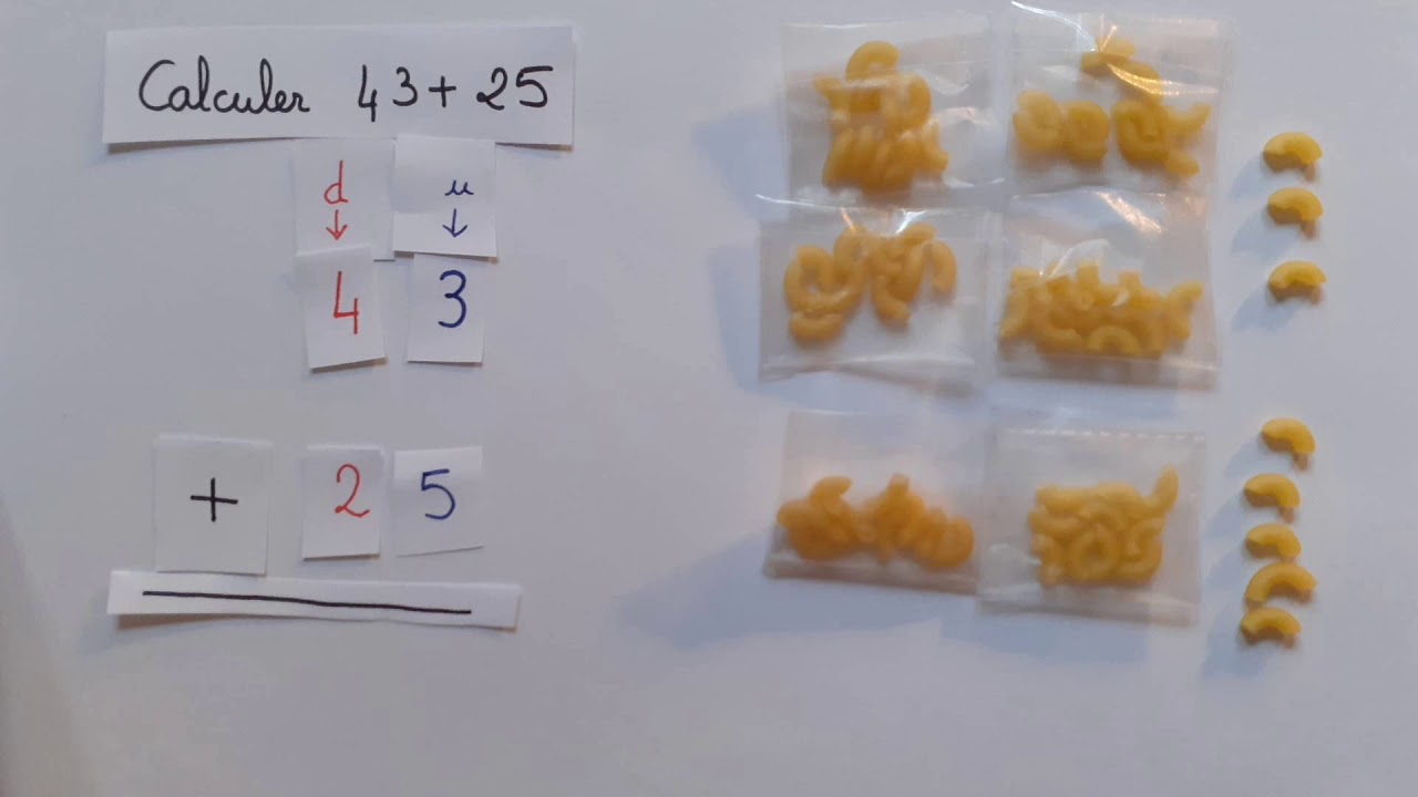 ADDITION Apprendre à poser une addition en colonnes sans retenue - YouTube