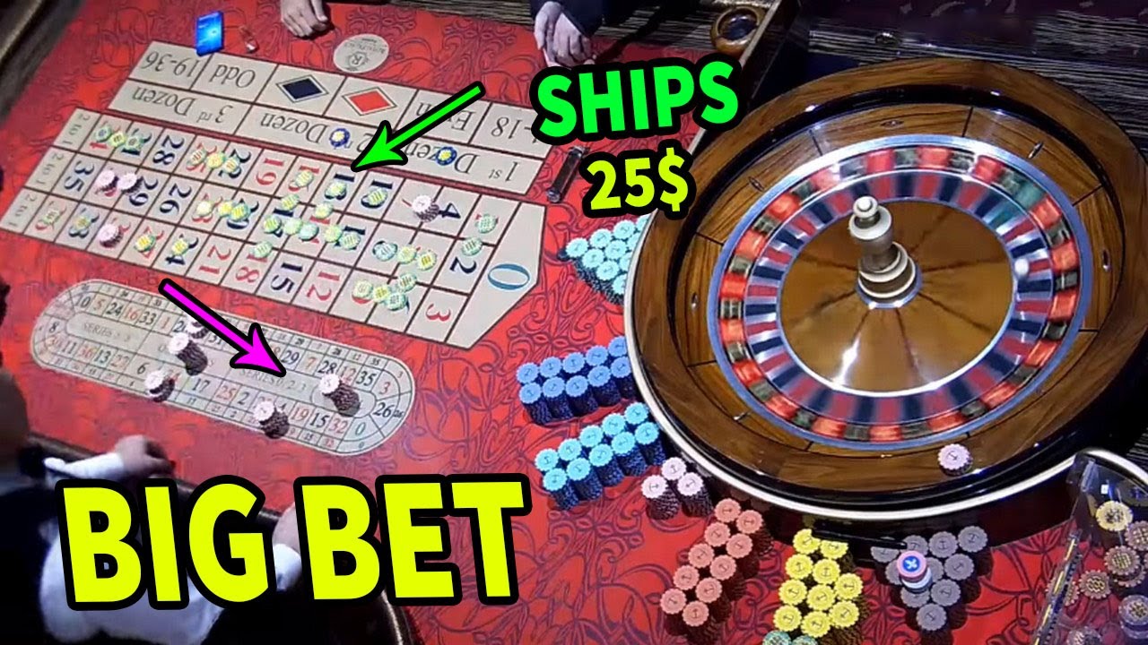 LIVE CASINO BIG BET SHIPS 25 $ IN ROULETTE TABLE HOT NEW SESSION ...